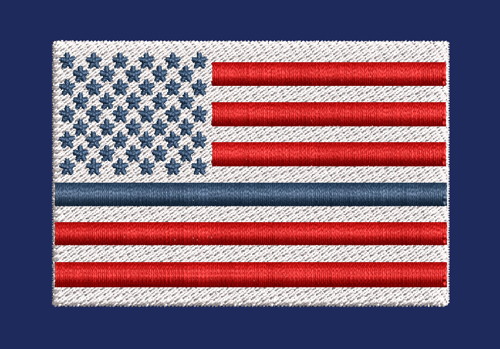 FLAG WITH BLUE STRIPE EMBROIDERY DESIGN USA FLAG EMBROIDERY DESIGN BLUE ...
