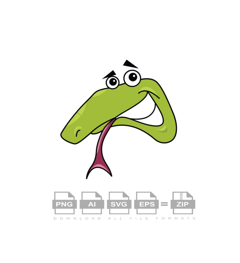 Happy Snake Face Vector - Design Shop by AquaDigitizing