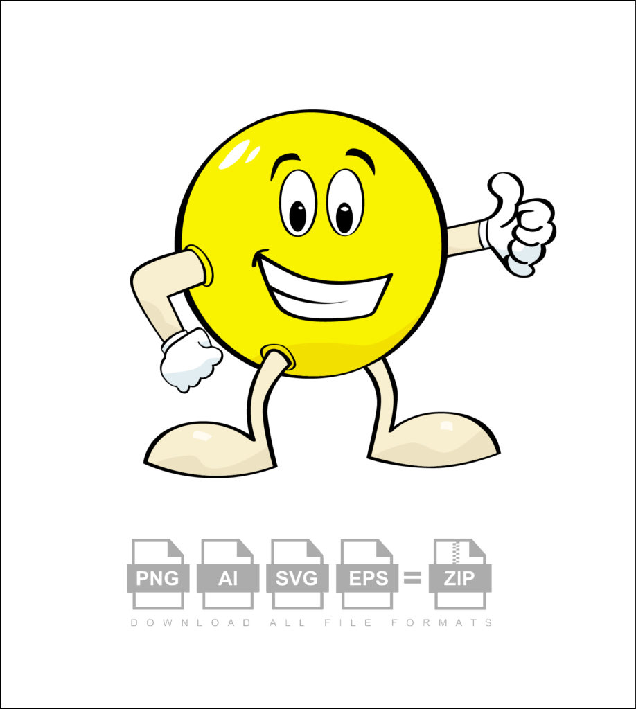 Cartoon Giving Thumbs Up Vector - Design Shop by AquaDigitizing