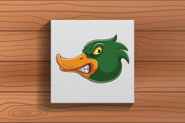 Duck Mascot Side Face Vector - Design Shop by AquaDigitizing