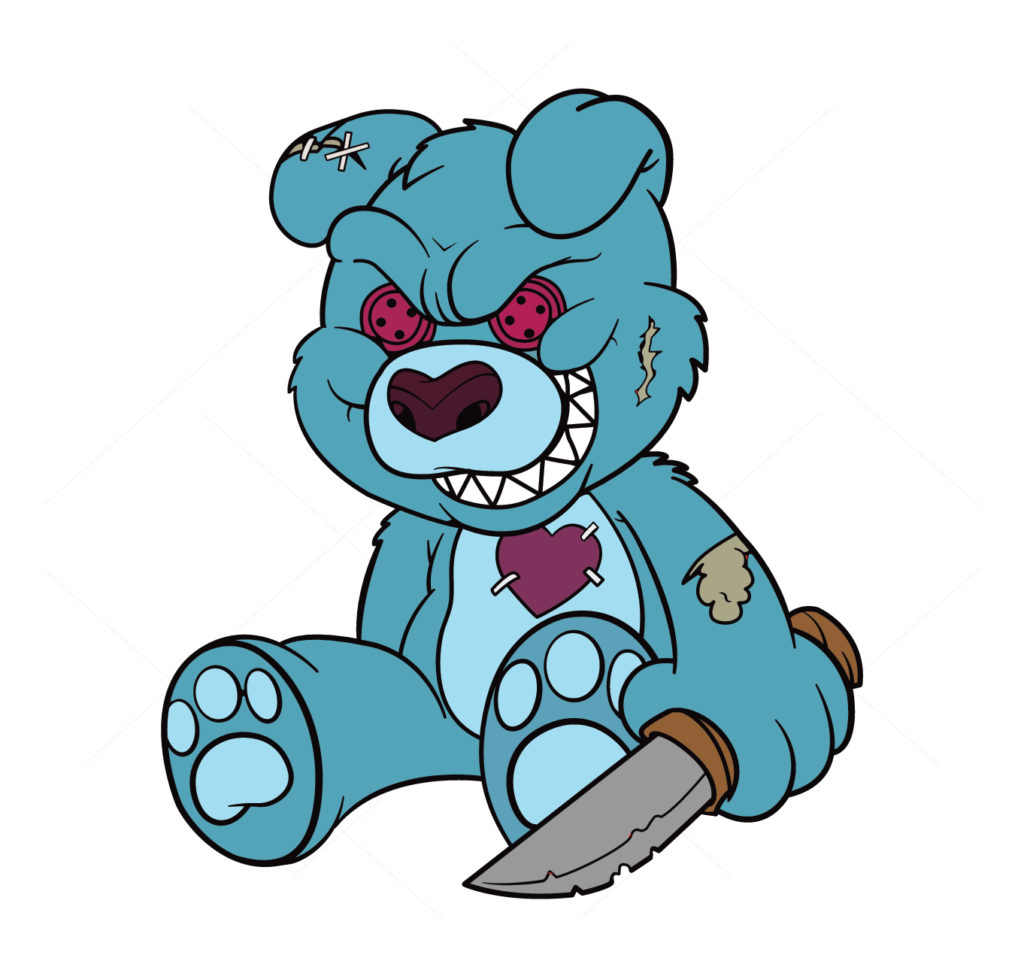 Evil Teddy Bear Vector Halloween Vector Cut File Cricut Vector - Design ...