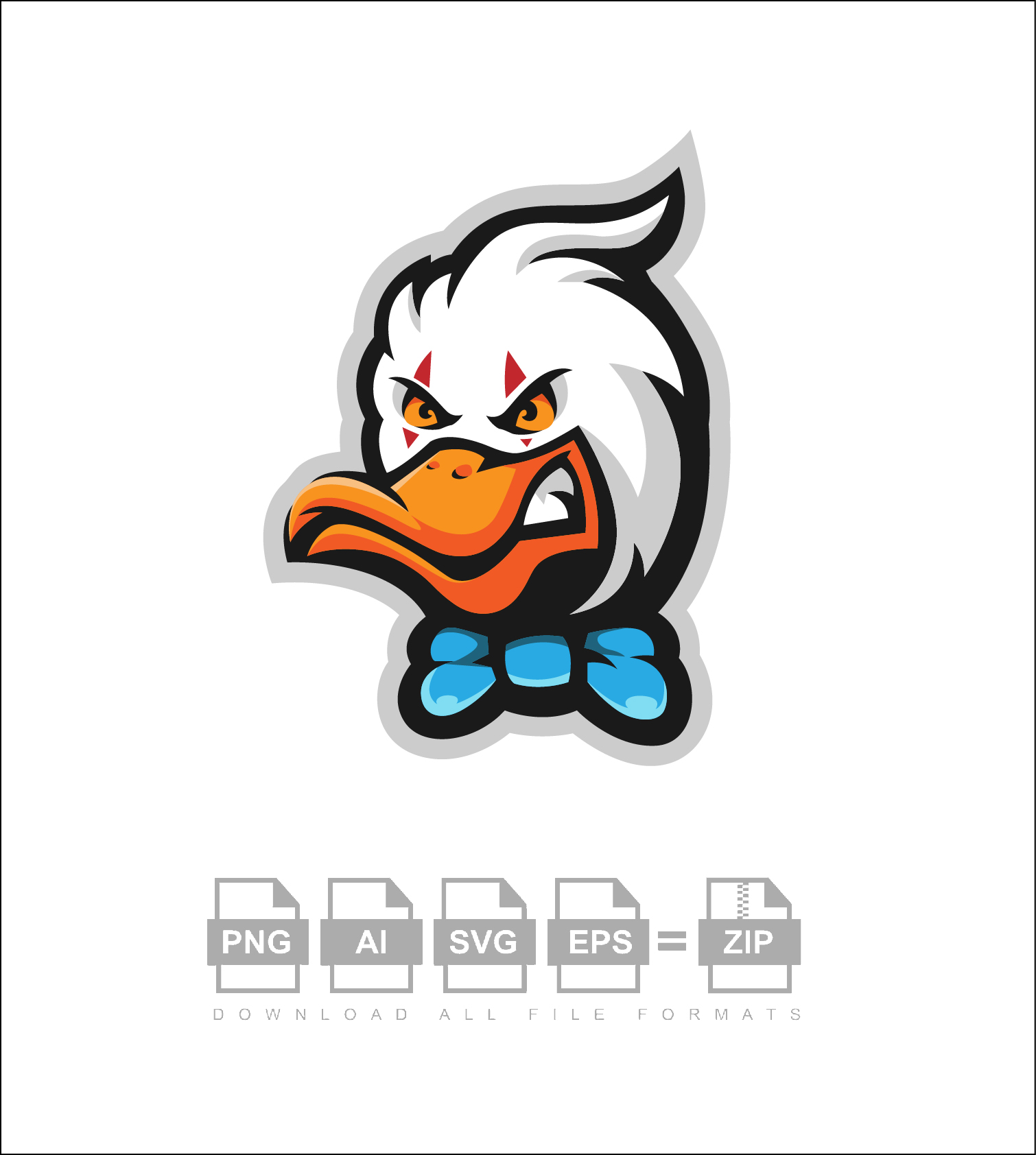 Happy Angry Bird Logo Vector - Design Shop by AquaDigitizing