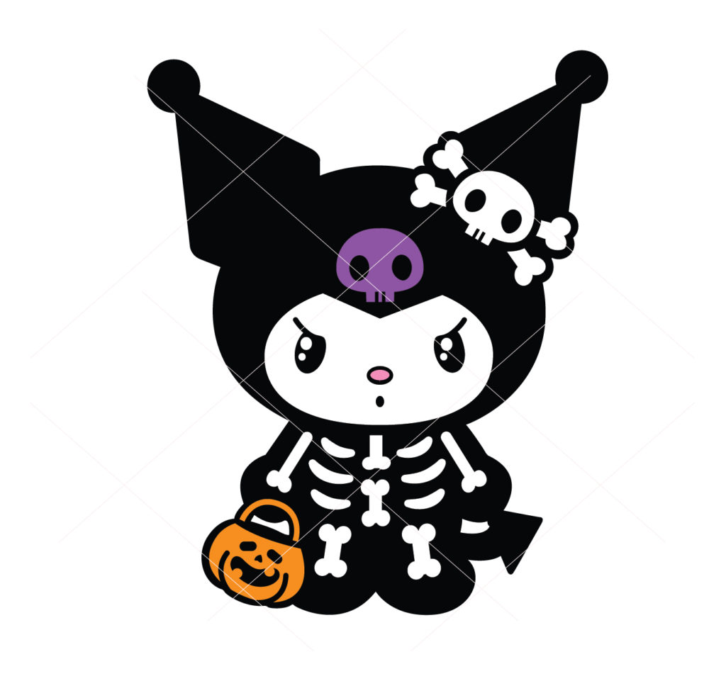 Kuromi Skeleton Vector Halloween Vector - Design Shop by AquaDigitizing