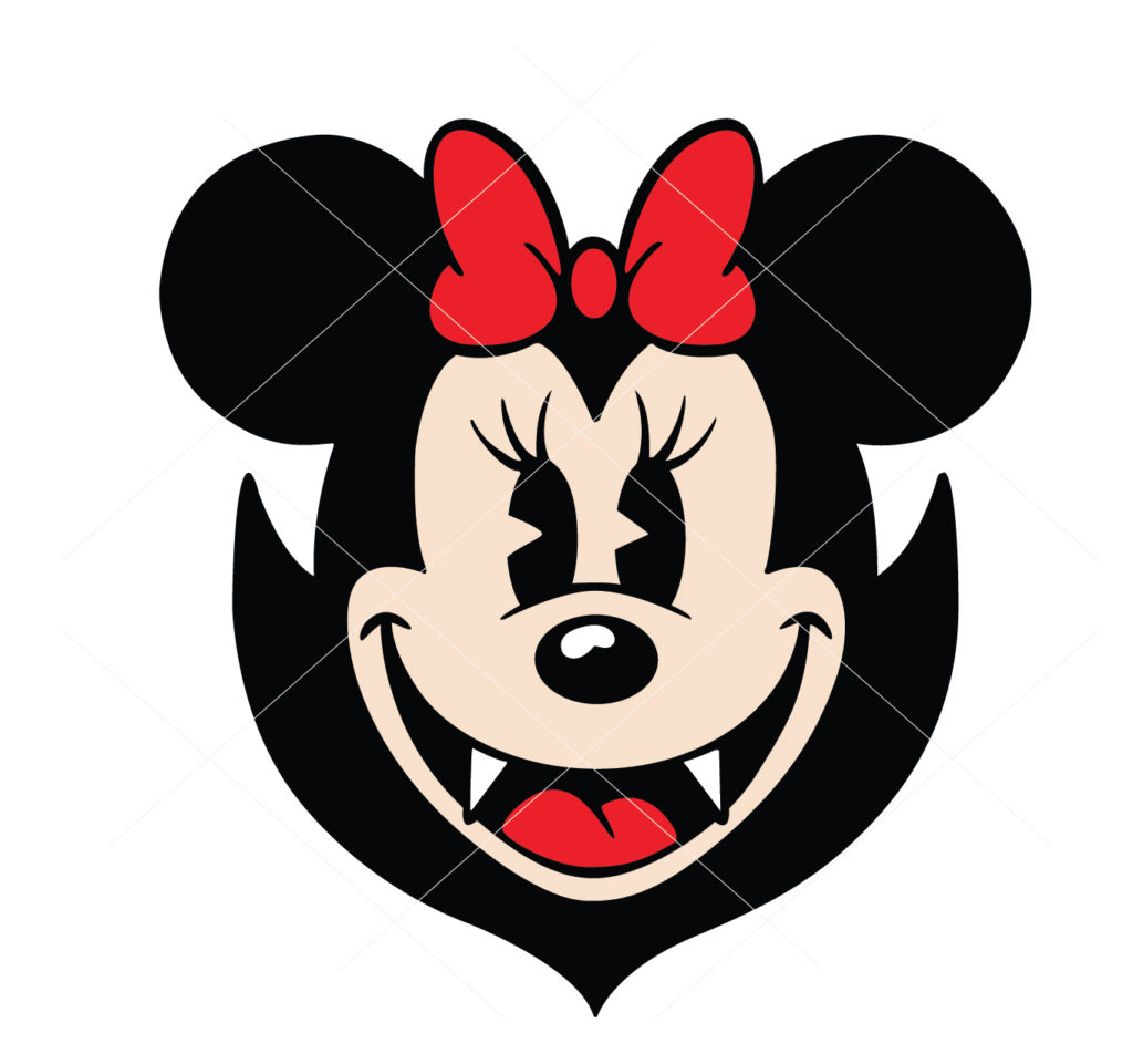 Minnie Mouse Vampire Vector Minnie Halloween Cut File Cricut Vector ...