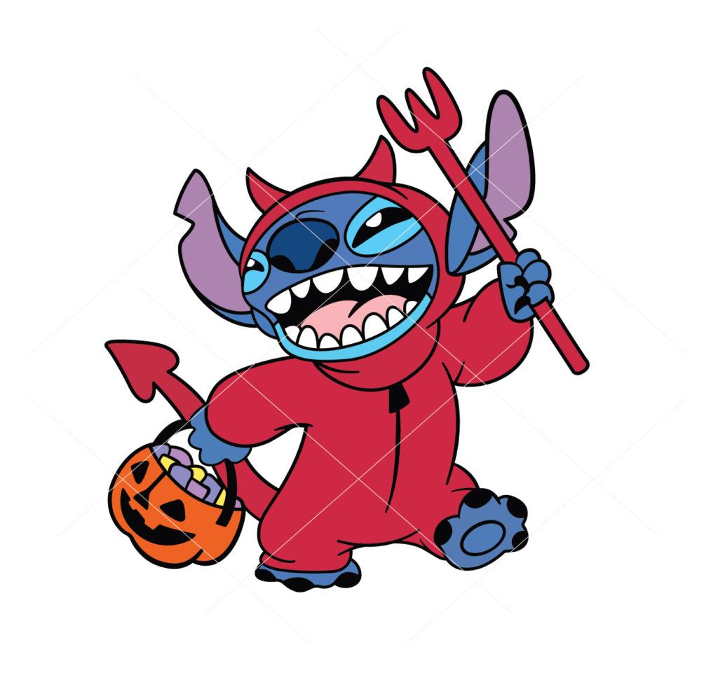 Stitch Devil Vector Halloween Vector Cut File Cricut Vector - Design ...