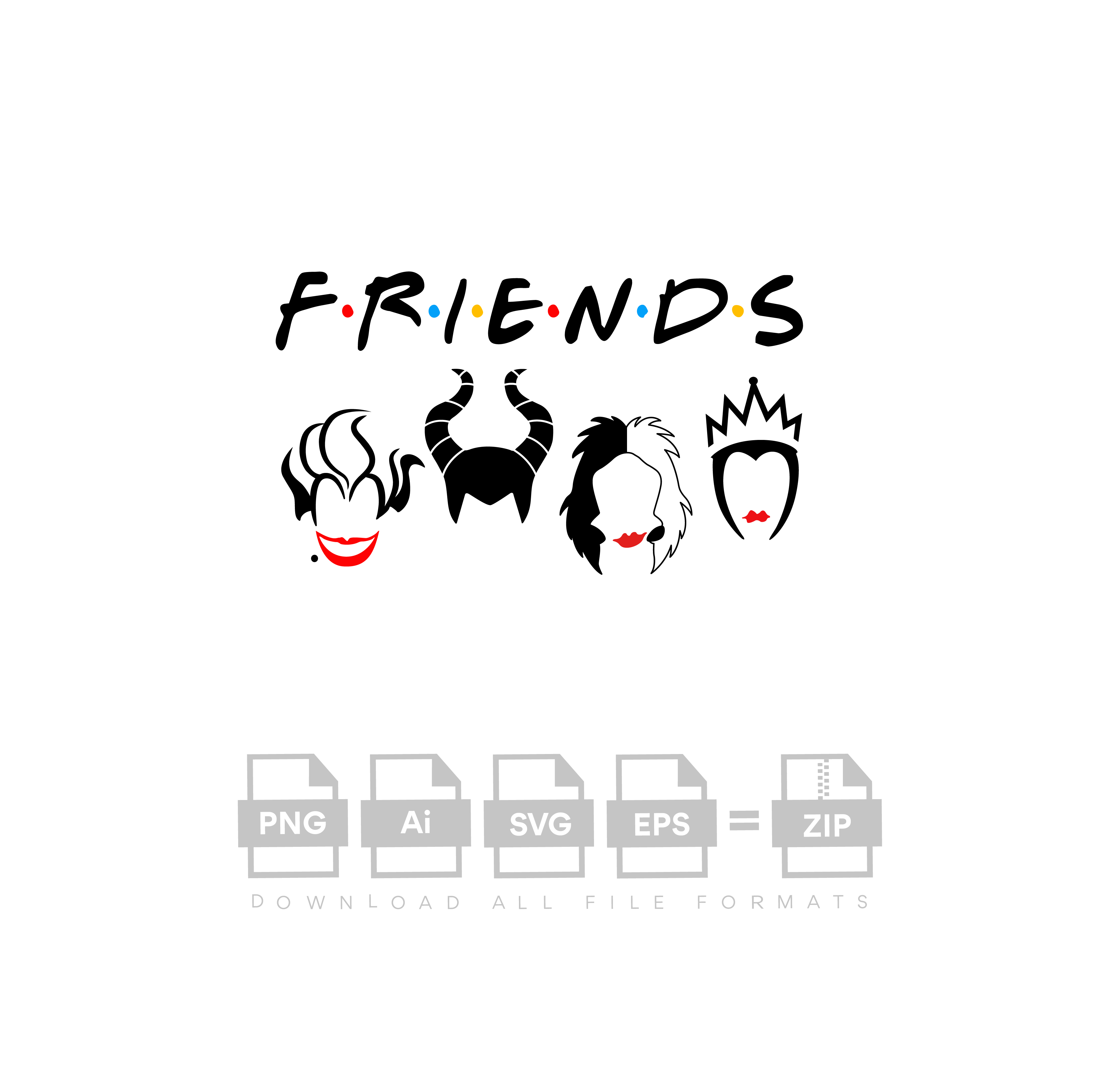 Villains Friends Vector - Design Shop by AquaDigitizing
