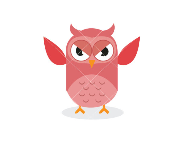 Angry Face Owl Vector - Design Shop by AquaDigitizing