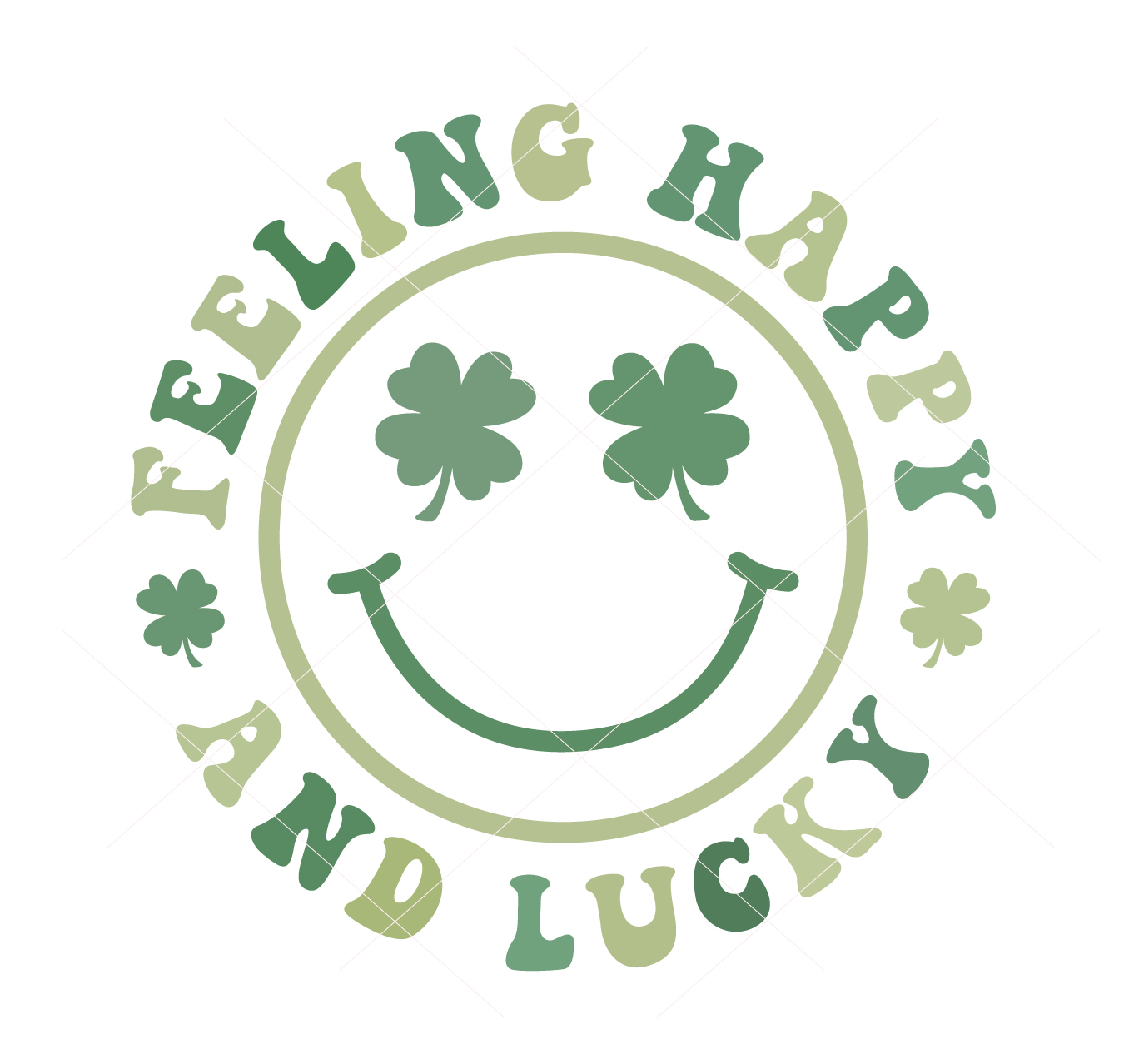 Feeling Happy And Lucky Vector - Design Shop by AquaDigitizing