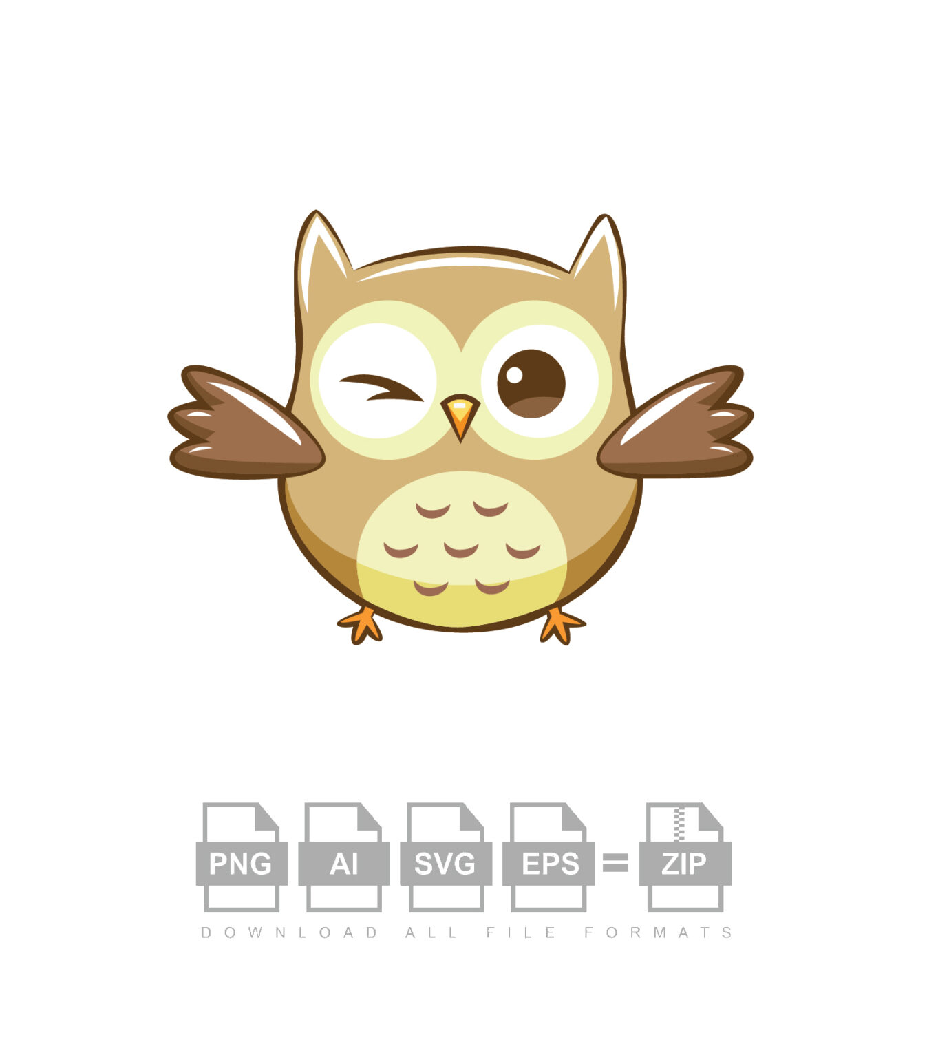 Golden Owl Vector - Design Shop by AquaDigitizing