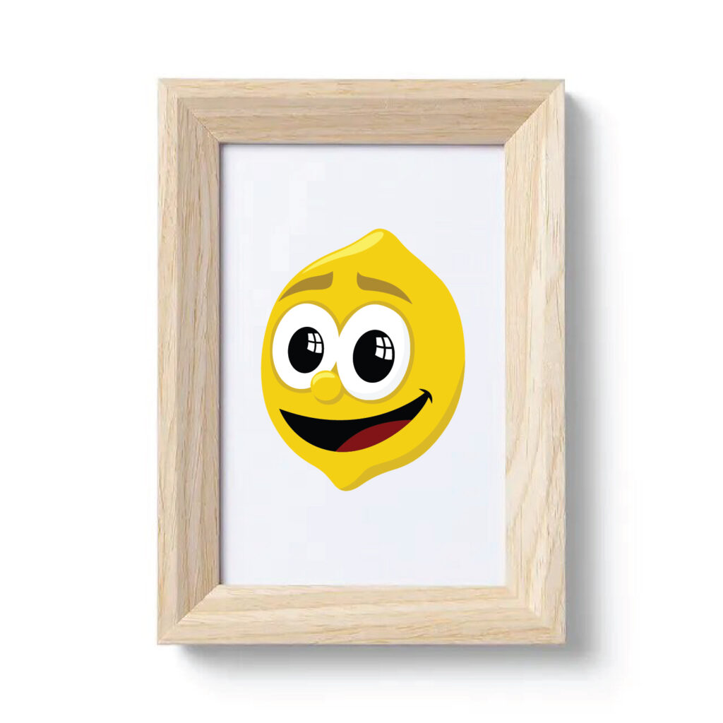 Happy Cute Smiling Lemon Fruit Vector - Design Shop by AquaDigitizing