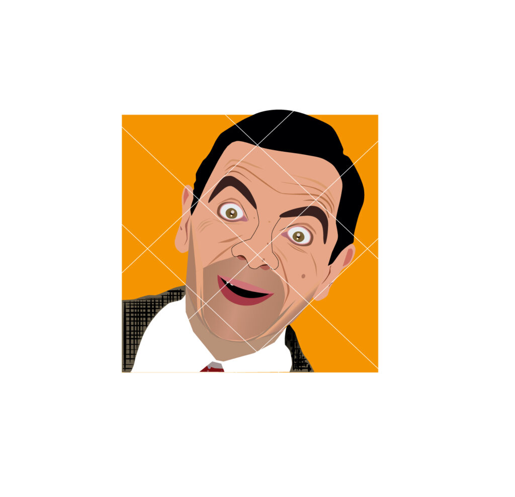 Happy Mr Bean Cartoon Vector - Design Shop by AquaDigitizing