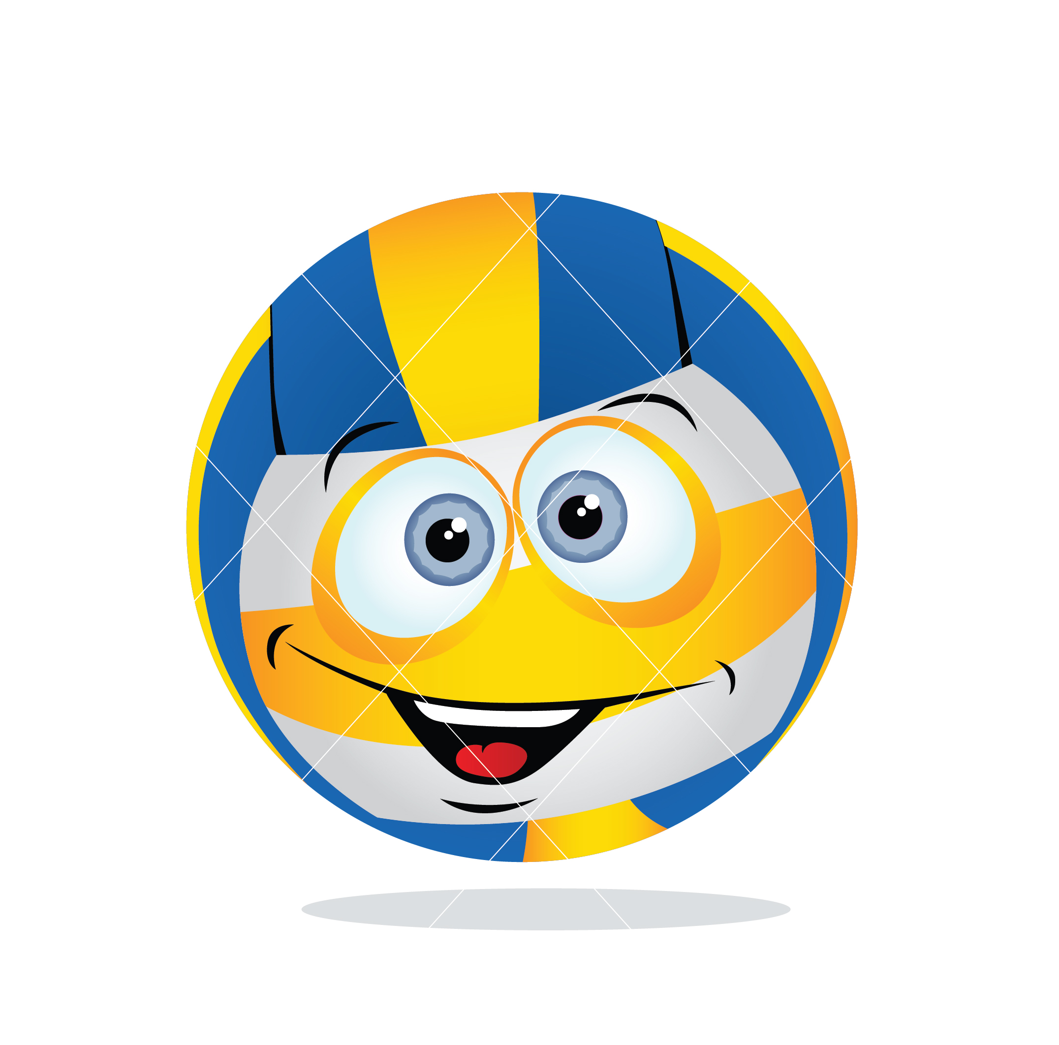 Happy Volleyball Vector - Design Shop by AquaDigitizing