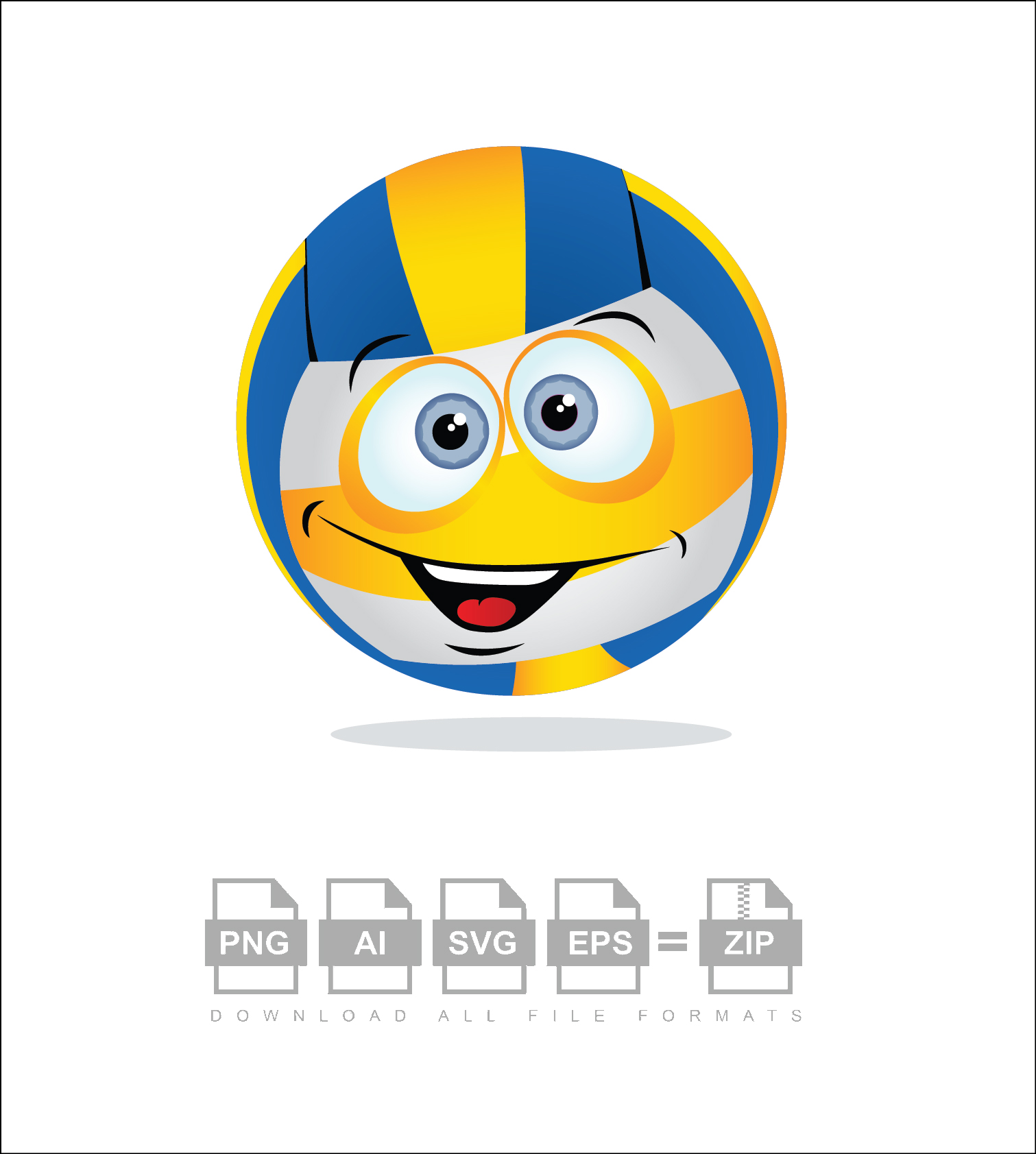 Happy Volleyball Vector - Design Shop by AquaDigitizing