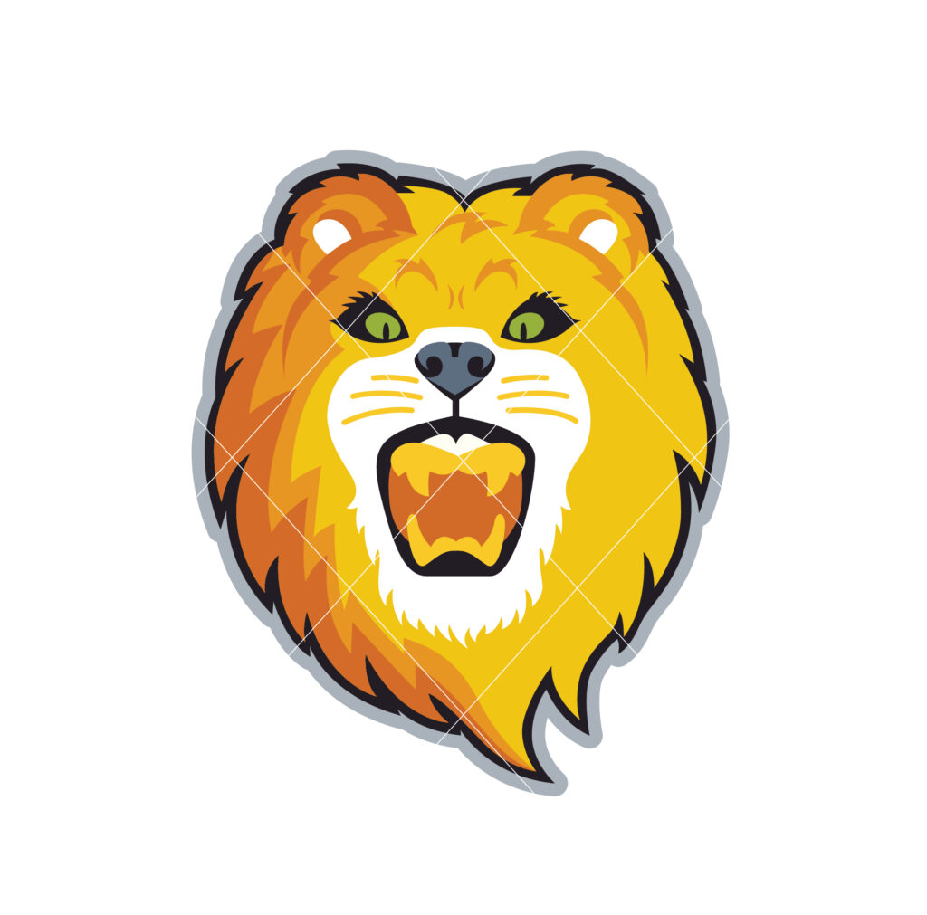 Lion Face Vector - Design Shop by AquaDigitizing