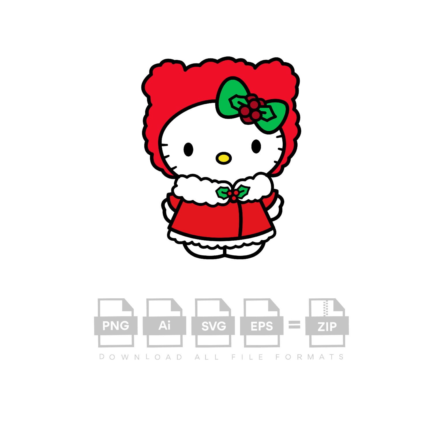 Hello Kitty Christmas Christmas File Cricut Vector - Design Shop by ...