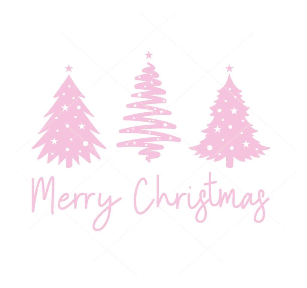 Merry Christmas Vector Christmas Trees Vector - Design Shop by ...