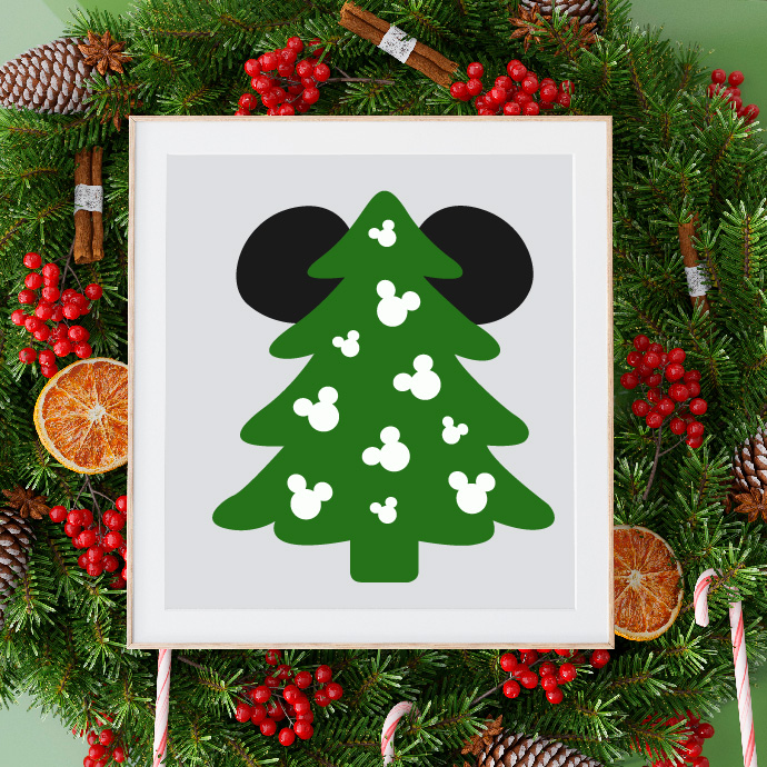 Mickey Christmas Tree Vector - Design Shop by AquaDigitizing