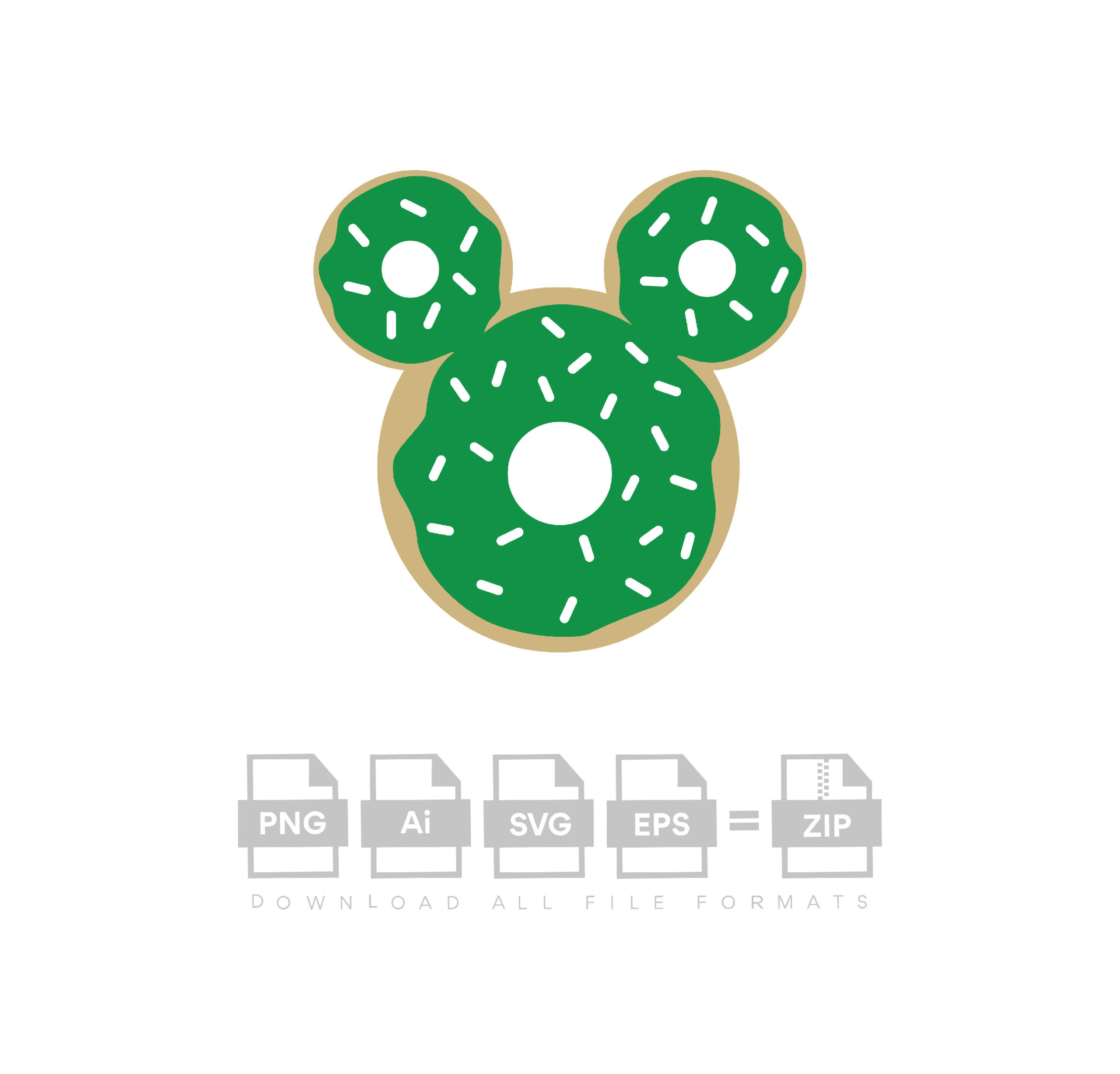 Mickey Mouse Donuts Christmas File Cricut Vector - Design Shop by ...