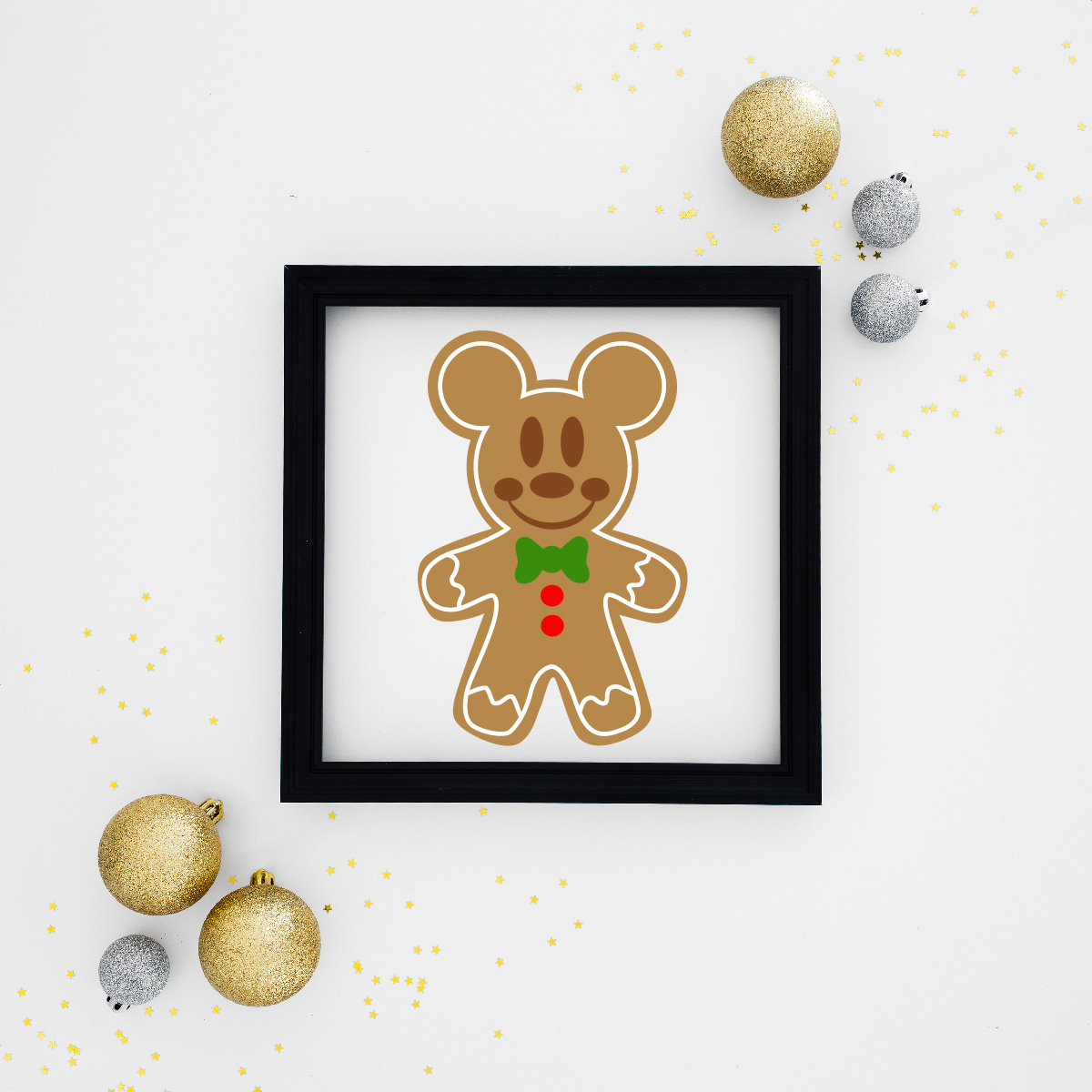 Mickey Mouse Gingerbread Christmas Vector File Cricut Vector - Design ...