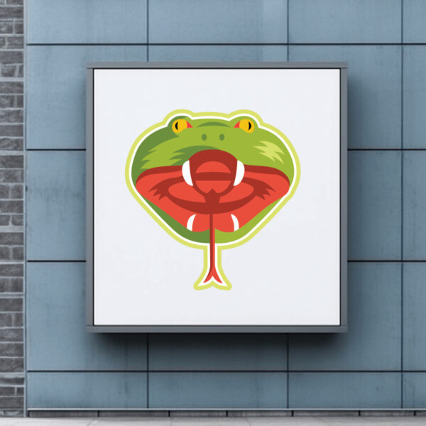 Snake Face Cartoon Vector - Design Shop by AquaDigitizing