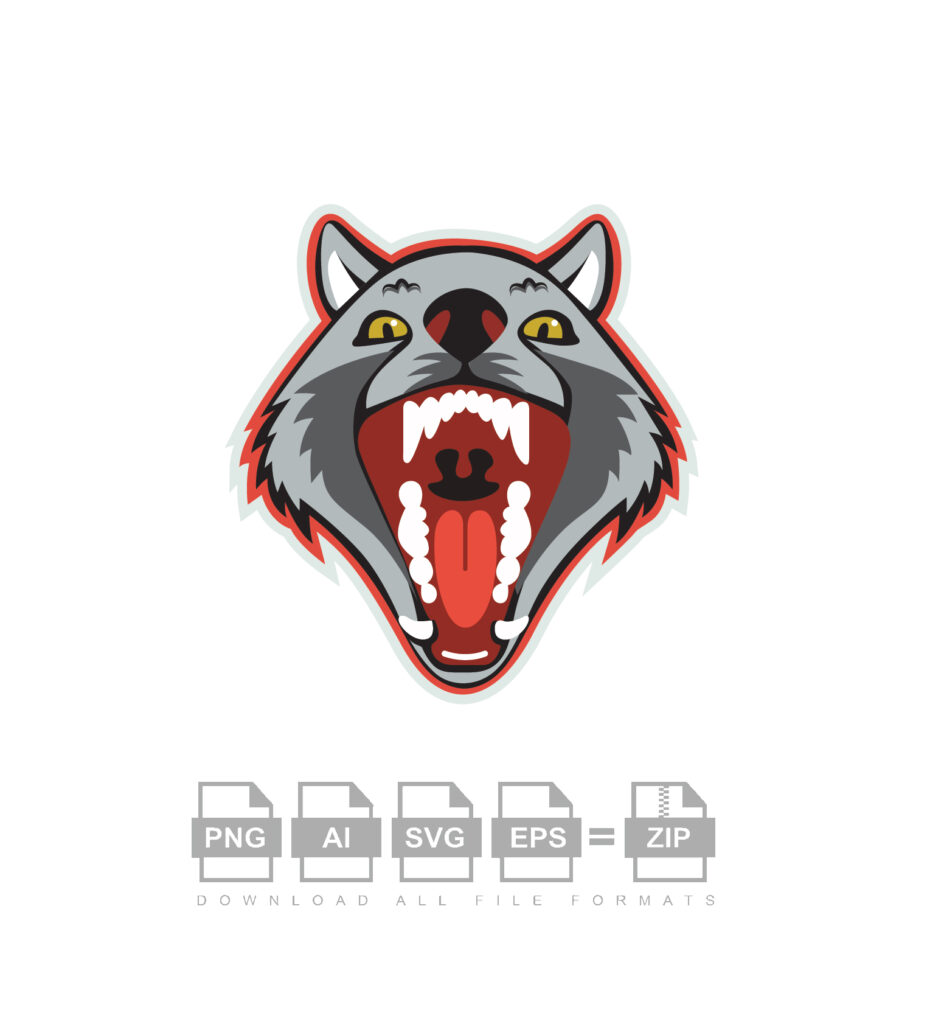 Wolves Cartoon Character Vector - Design Shop by AquaDigitizing