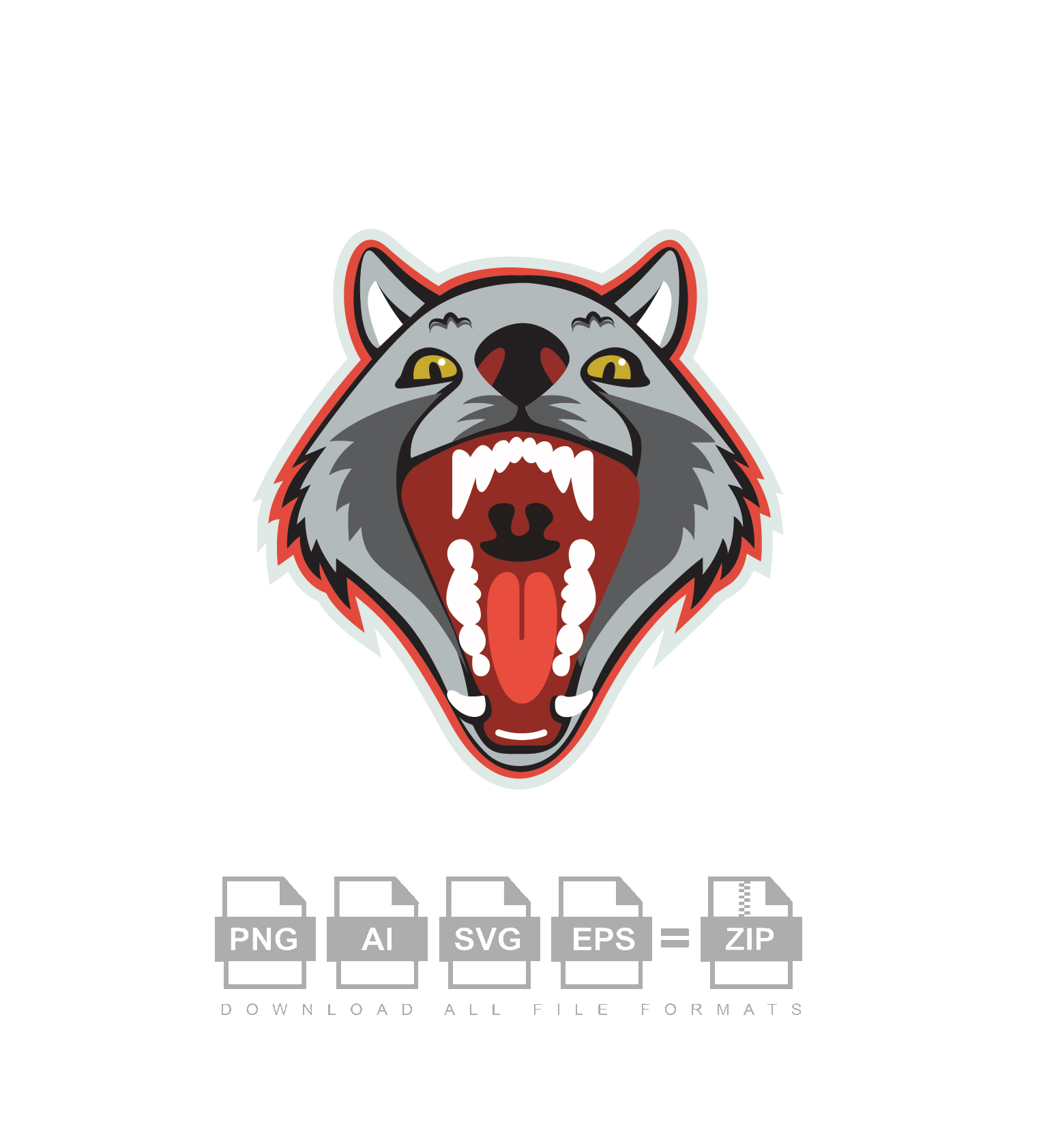 Wolves Cartoon Character Vector - Design Shop by AquaDigitizing