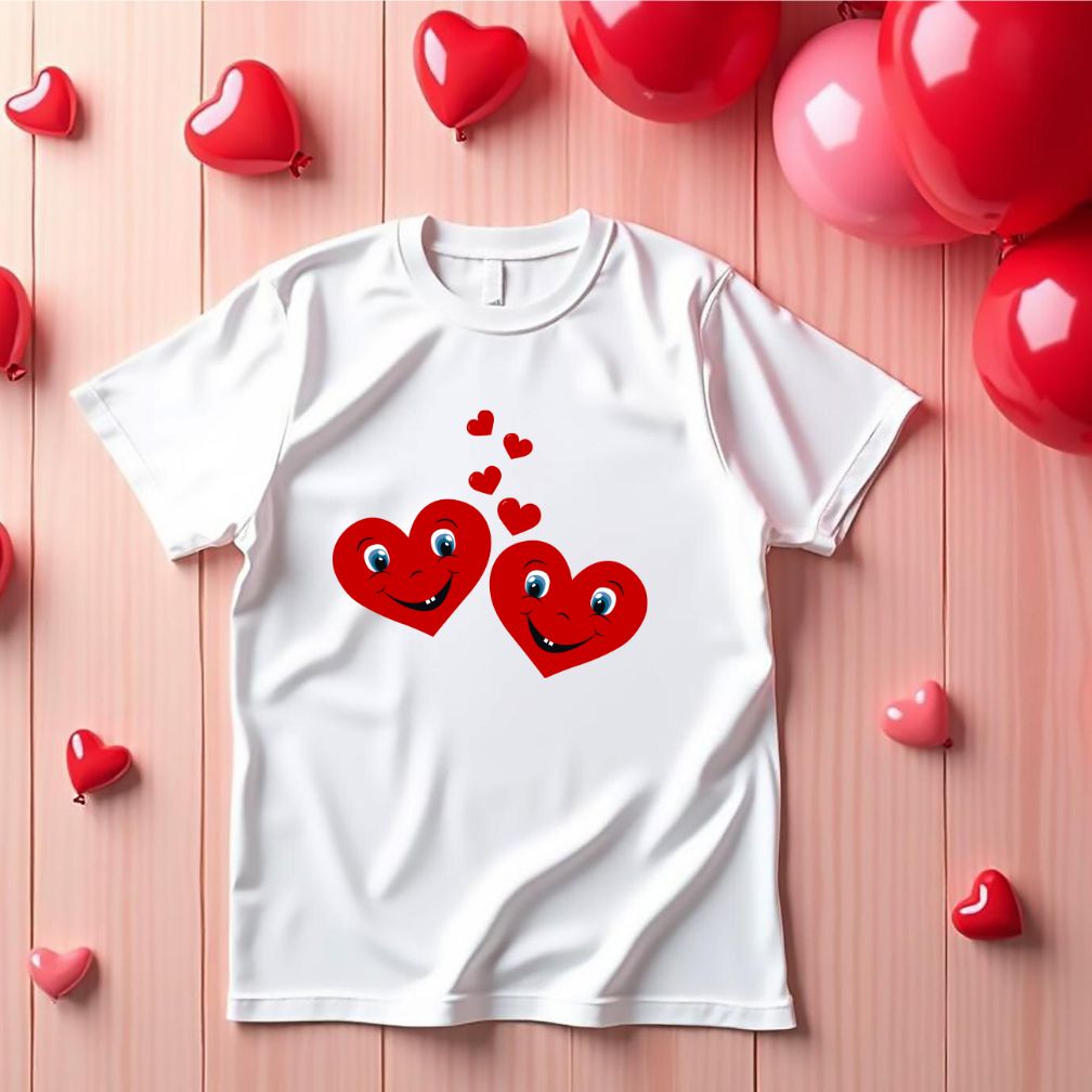 Red Happy Face Heart Logo Vector - Design Shop by AquaDigitizing